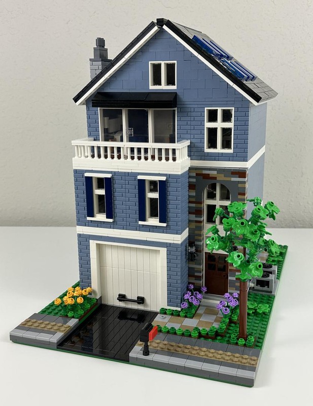 LEGO MOC Blue Southern Townhouse by wooootles | Rebrickable - Build ...