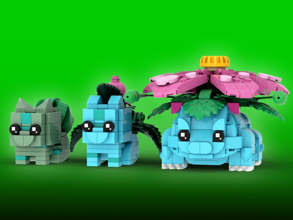 LEGO MOC Bulbasaur, Ivysaur, Venusaur Brickheadz LEGO MOC - Poké Mon by ...