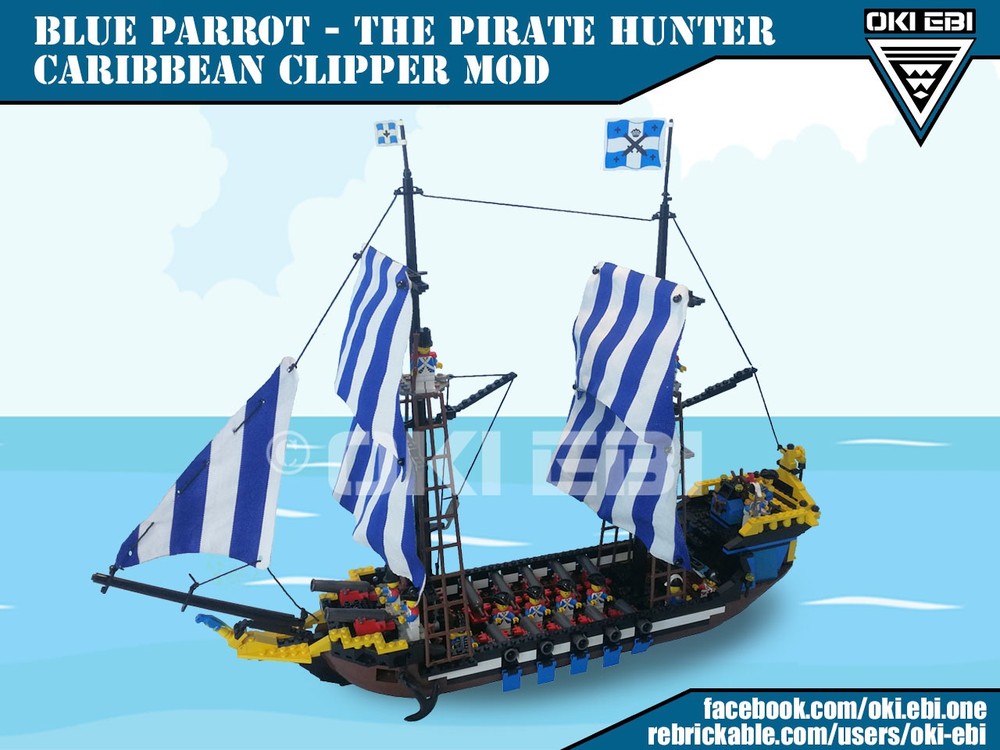 LEGO MOC-212464 Blue Parrot - The Pirate Hunter - Caribbean Clipper MOD ...