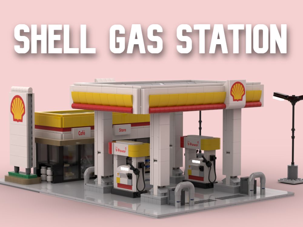 LEGO MOC Shell gas Station - Modular by Alolex1 | Rebrickable - Build ...