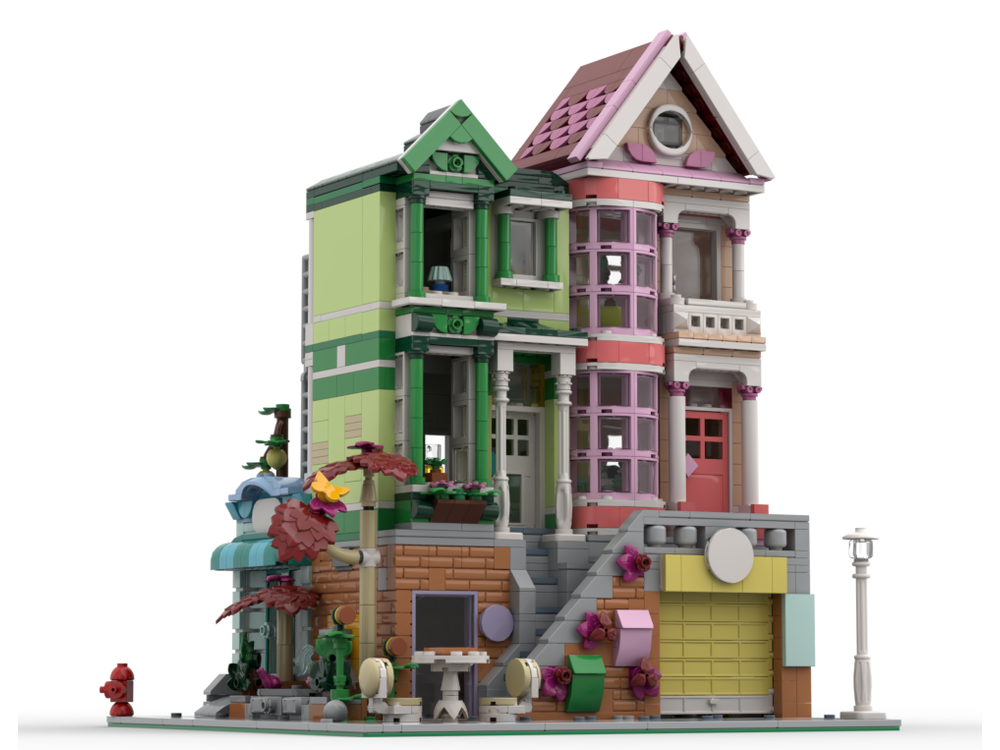 LEGO MOC-212552 Corner Apartments & Store - Modification of Set 42670 ...