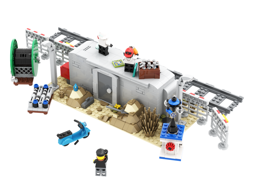 LEGO MOC-212656 Graffiti Sprayer on Construction Site near Train Tracks ...