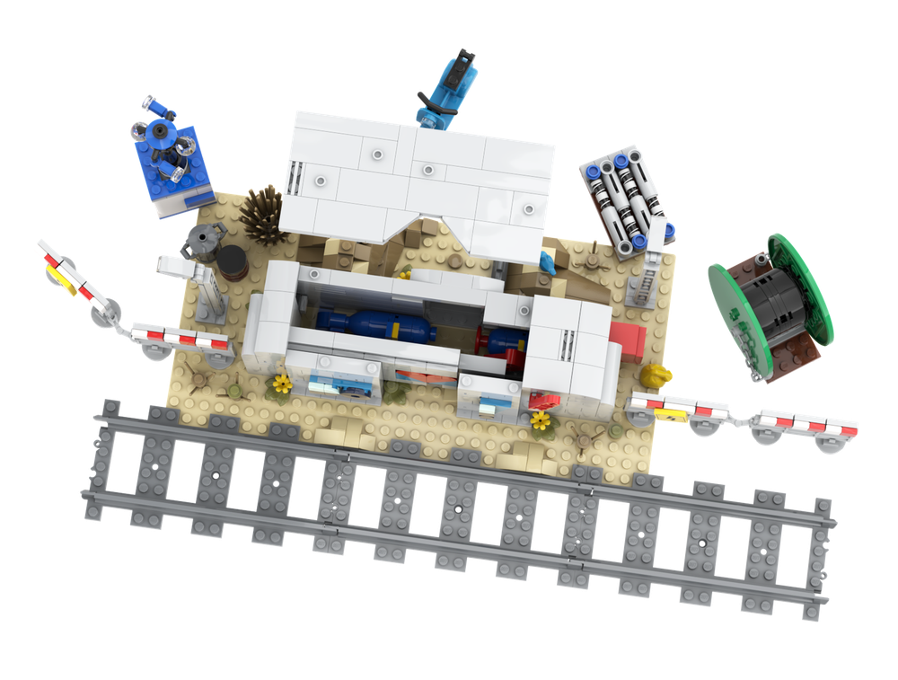 LEGO MOC-212656 Graffiti Sprayer on Construction Site near Train Tracks ...