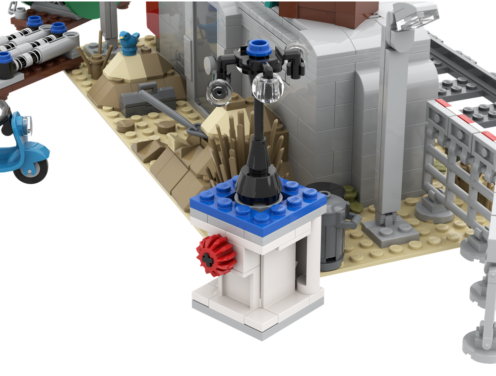 LEGO MOC-212656 Graffiti Sprayer on Construction Site near Train Tracks ...