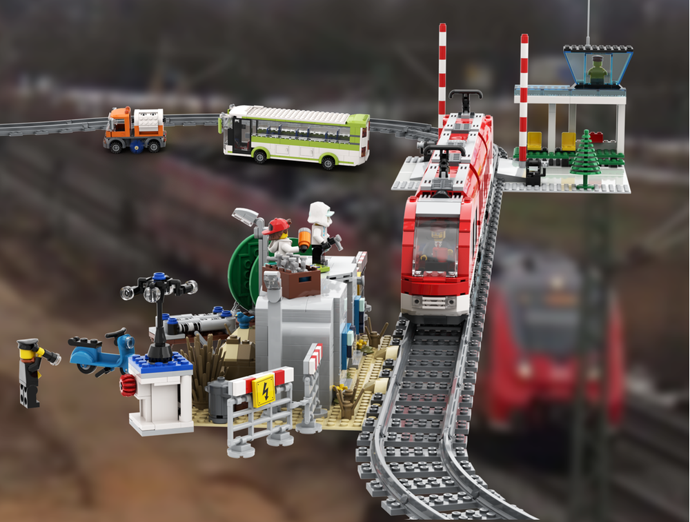 LEGO MOC-212656 Graffiti Sprayer on Construction Site near Train Tracks ...