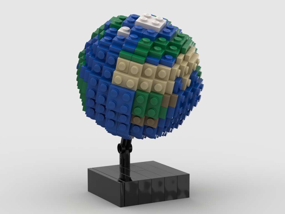 Lego Moc Earth Globe By Ej76az Rebrickable Build With Lego