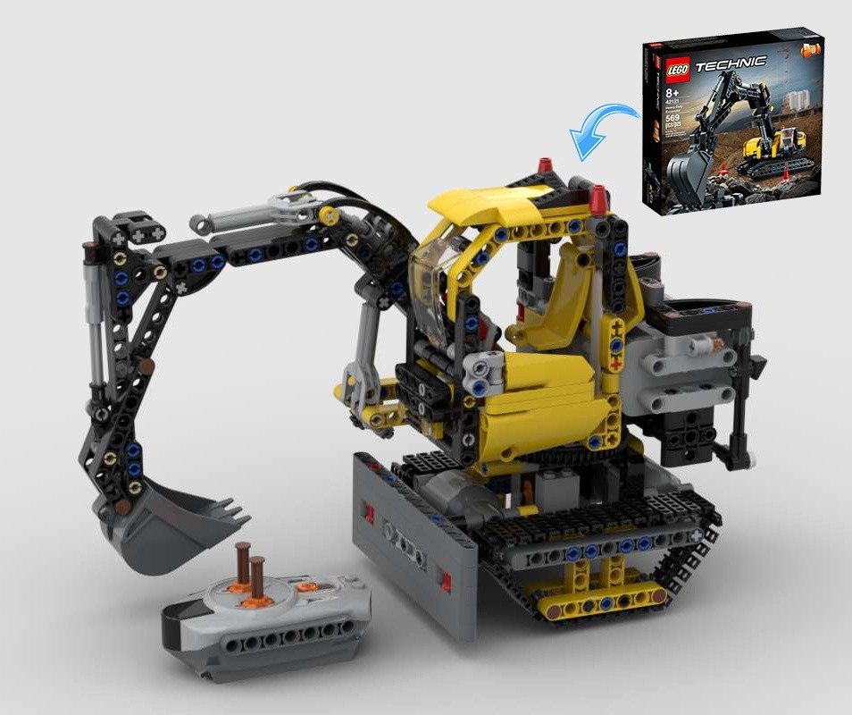 LEGO MOC Excavator Motorized 42121 Modifications by ErikGS ...