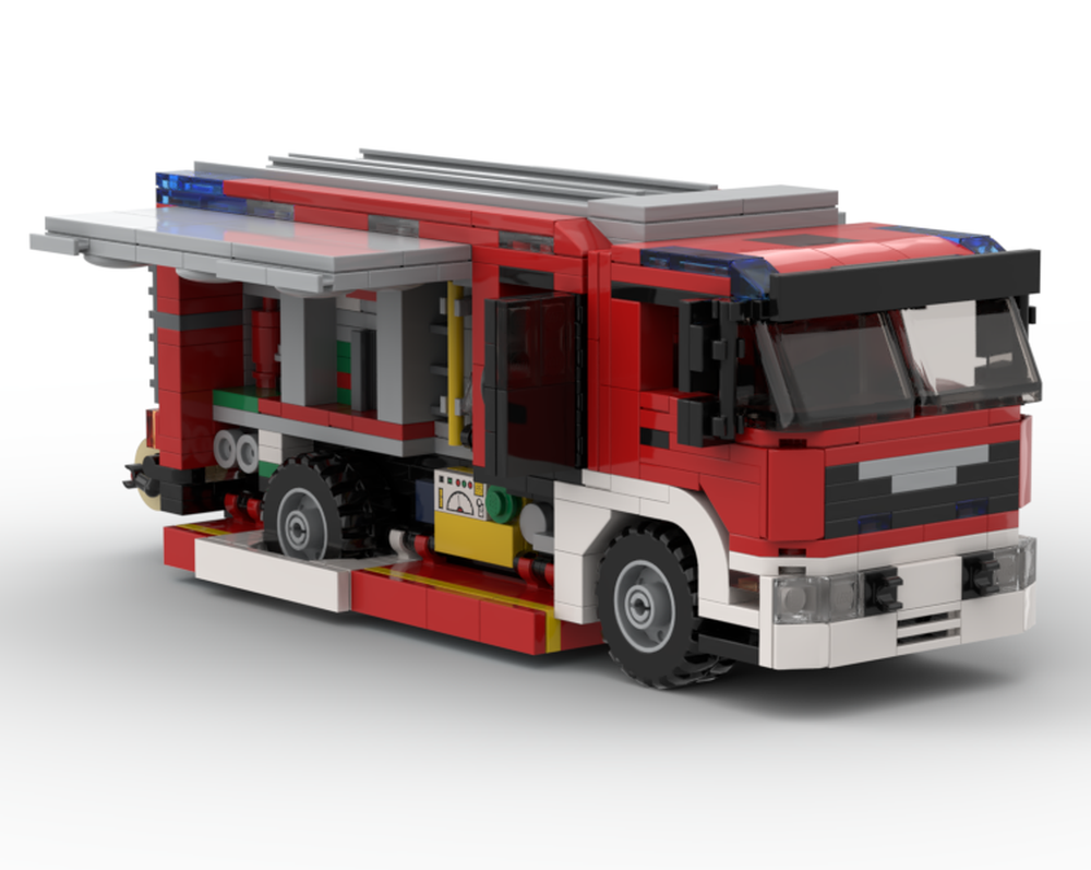 LEGO MOC HLF20 Feuerwehr 8W MAN Fire Truck by BK Brick Design | Rebrickable - Build with LEGO