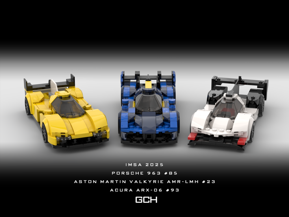 LEGO MOC IMSA 2025 Porsche / Aston Martin / Acura 3 pack bundle by GCh ...