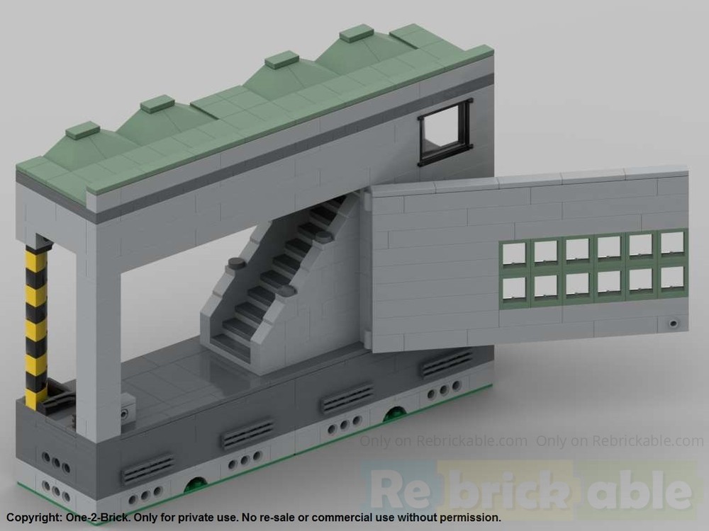 LEGO MOC V2: Modular Logistics Center - Side Section 2 by ONE-2-BRICK ...