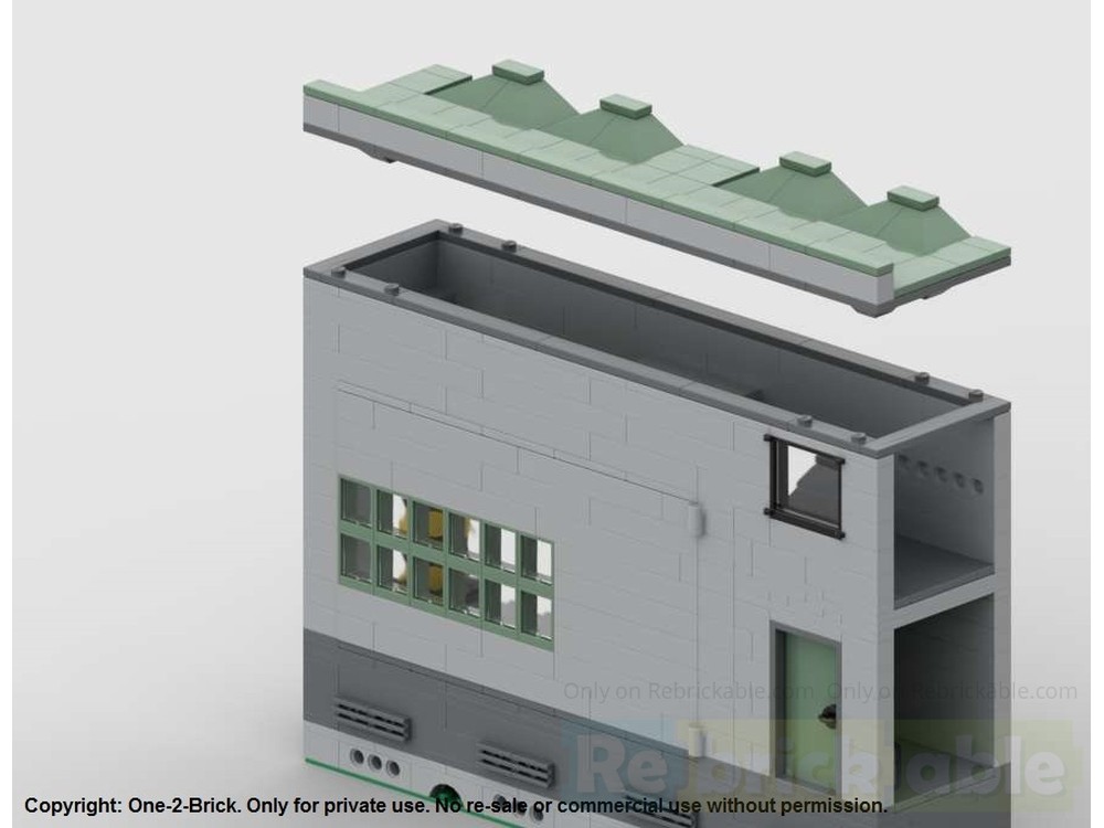 LEGO MOC V2: Modular Logistics Center - Side Section 2 by ONE-2-BRICK ...