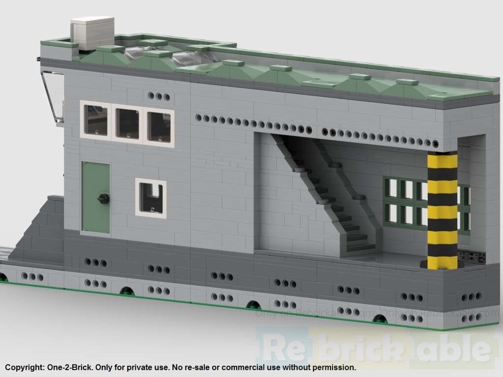 LEGO MOC V2: Modular Logistics Center - Side Section 2 by ONE-2-BRICK ...