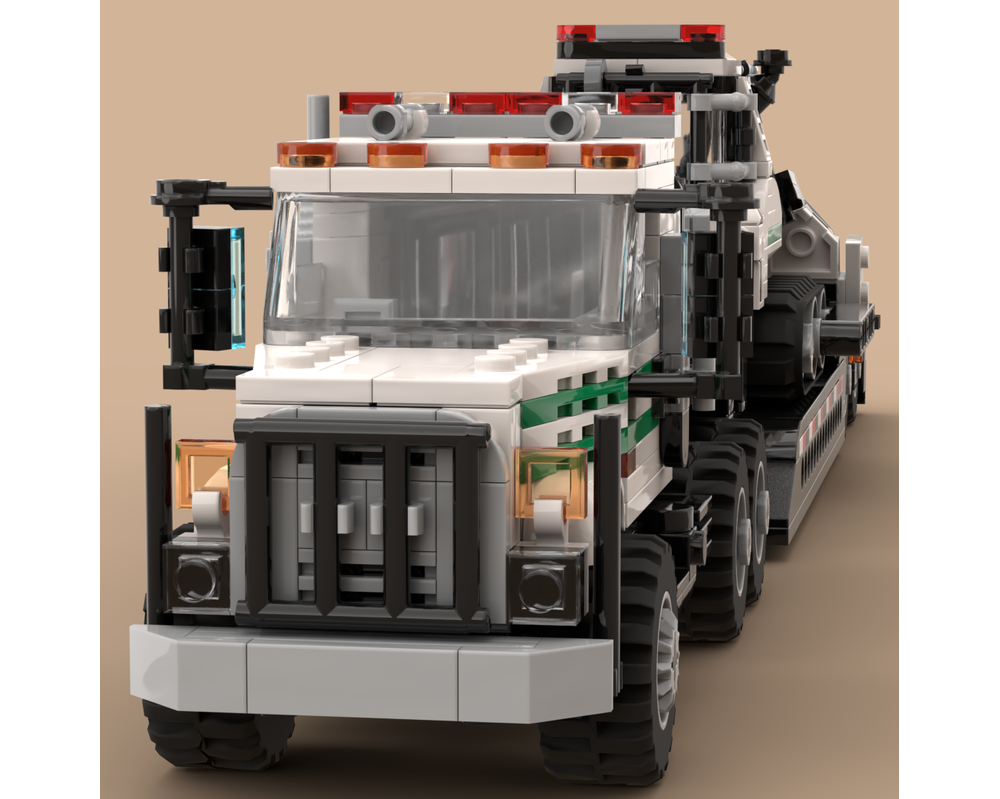 LEGO MOC-212815 Forest Fire Service Lowboy Transporter & Bulldozer by ...
