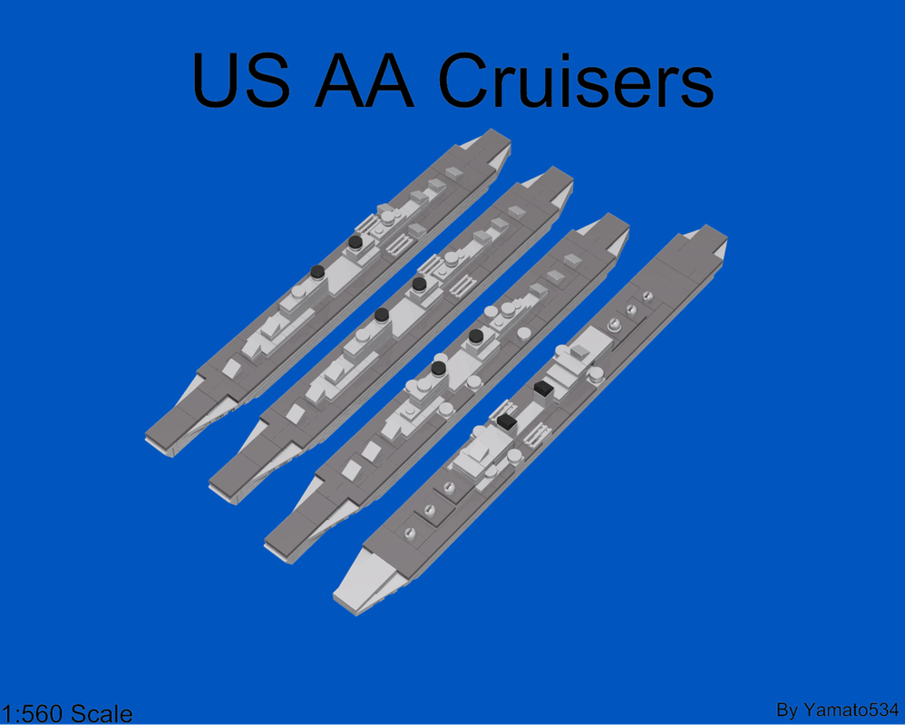 LEGO MOC 1:560 Scale US AA Cruisers by yamato534 | Rebrickable - Build ...
