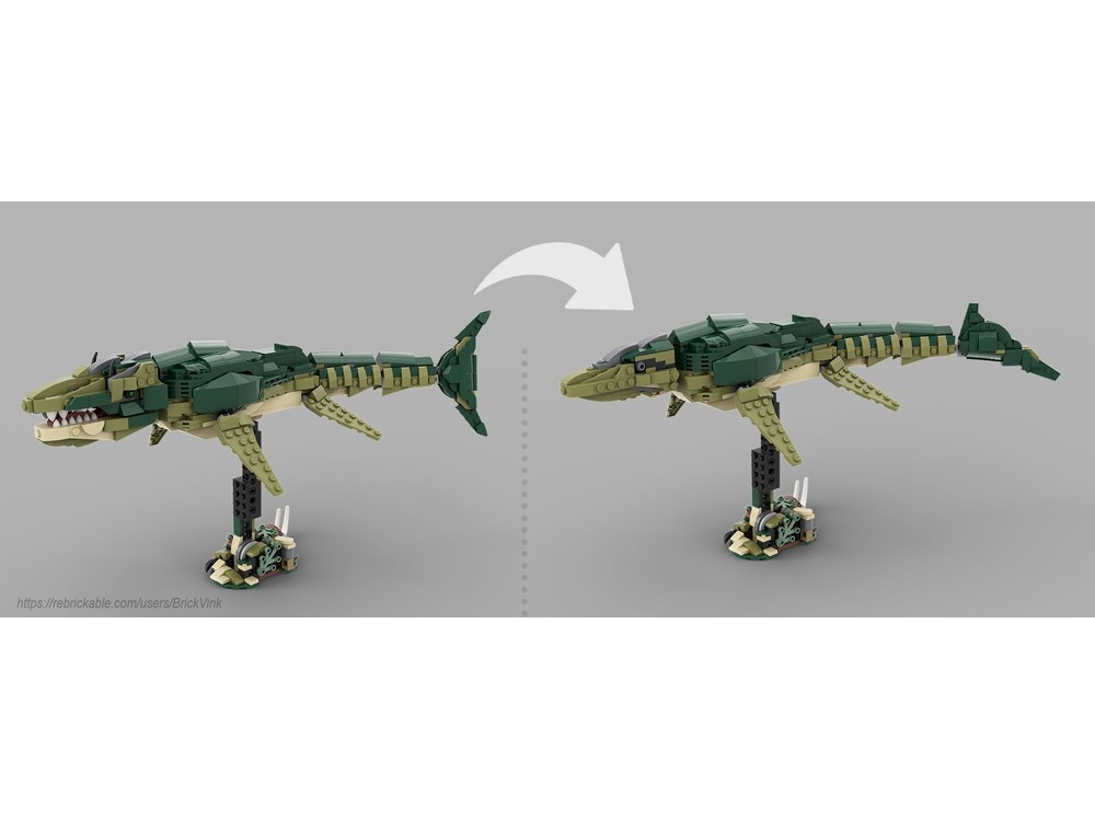 LEGO MOC Mosasaurus by BrickVink | Rebrickable - Build with LEGO