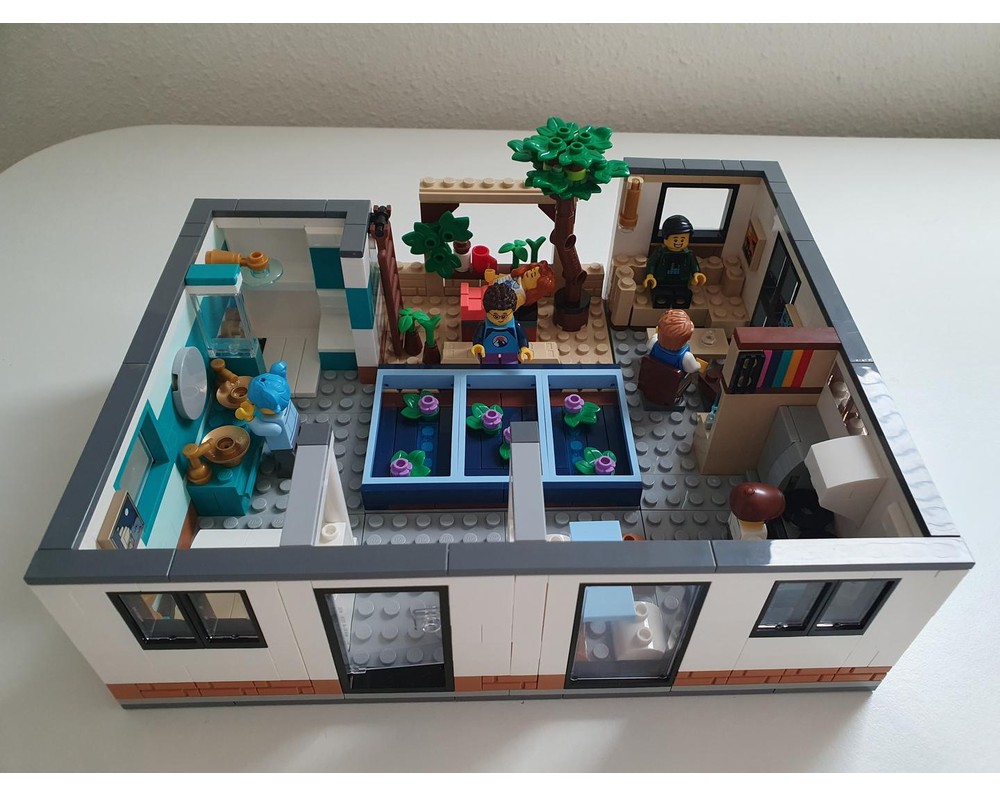 LEGO MOC Bungalow with patio by Rizzolego | Rebrickable - Build with LEGO