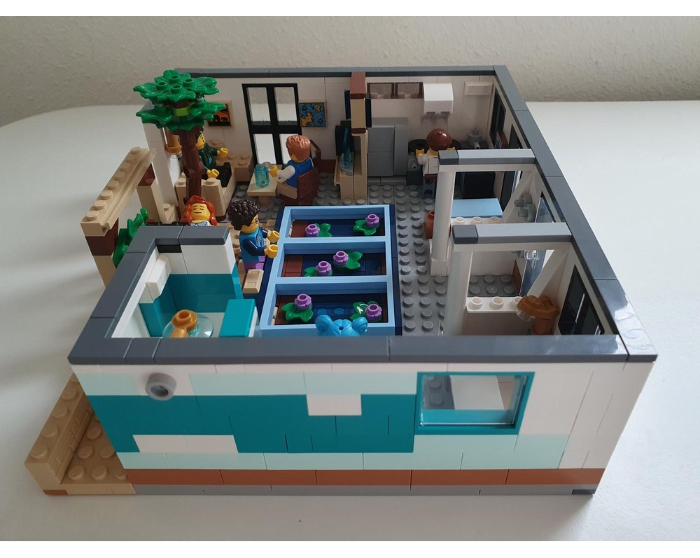 LEGO MOC Bungalow with patio by Rizzolego | Rebrickable - Build with LEGO