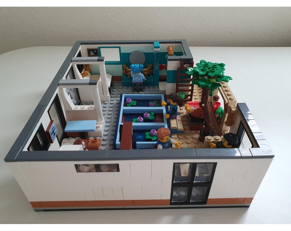LEGO MOC Bungalow with patio by Rizzolego | Rebrickable - Build with LEGO