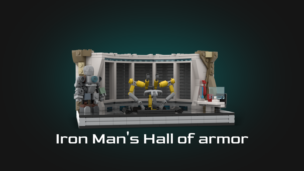 LEGO MOC Iron Man's Hall of Armor by obiblock | Rebrickable - Build ...