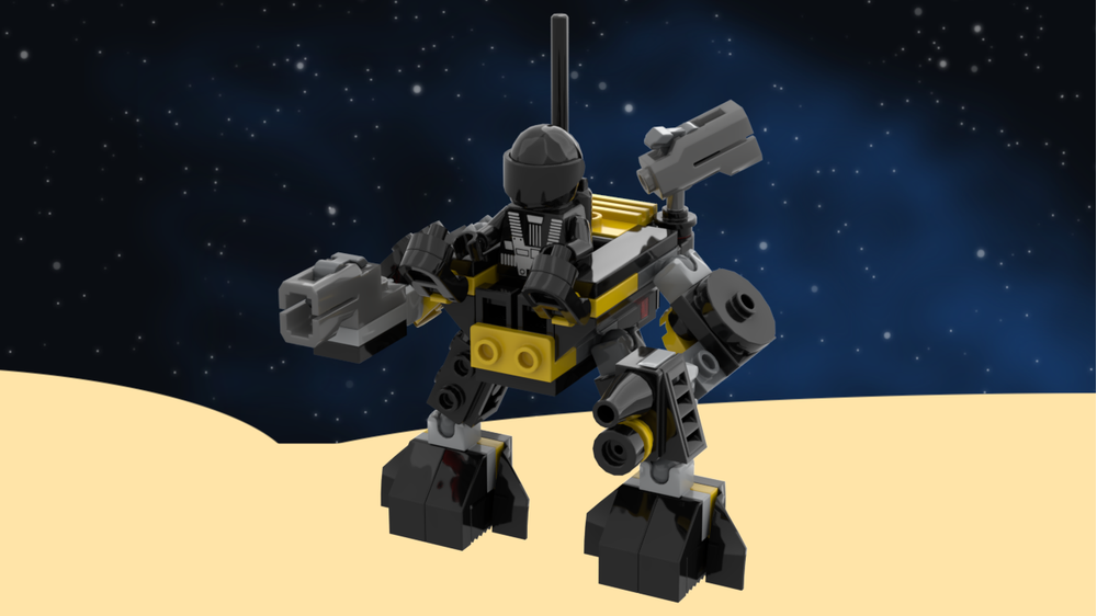 Lego Moc Blacktron Tank Mech By Watsonlego Rebrickable Build With Lego