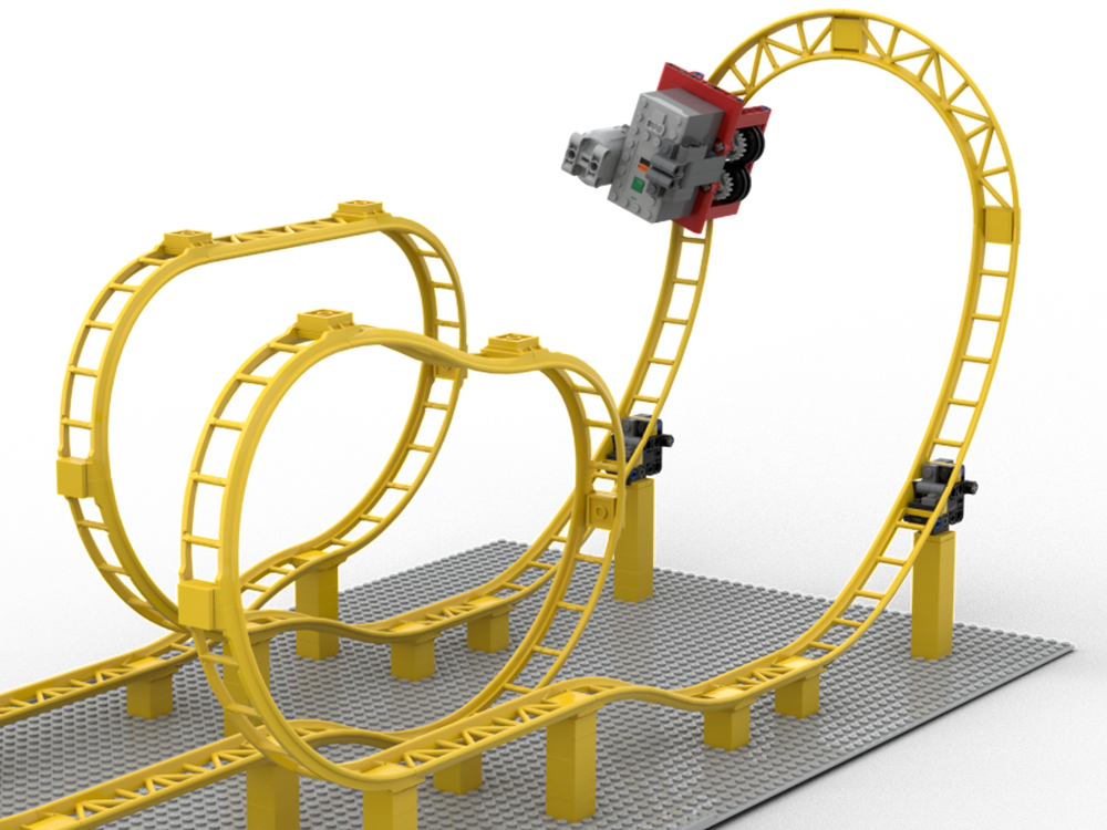 LEGO MOC Roller coaster with motorized vehicle by jemunoz0 ...