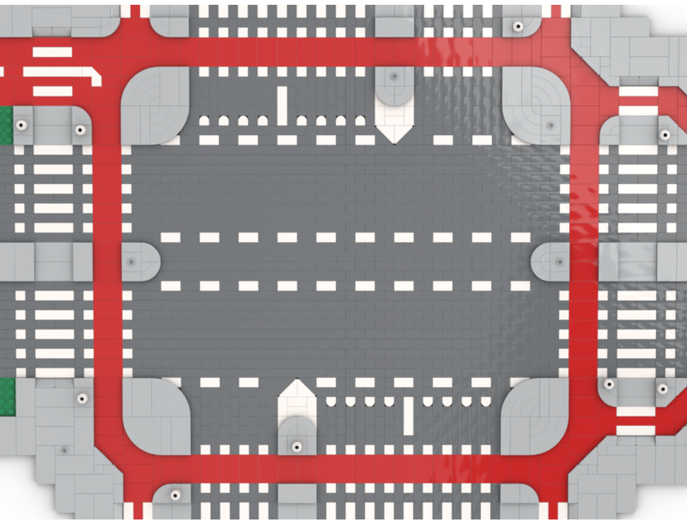 LEGO MOC Four way Intersection with bicycle path and sidewalk - Dutch ...