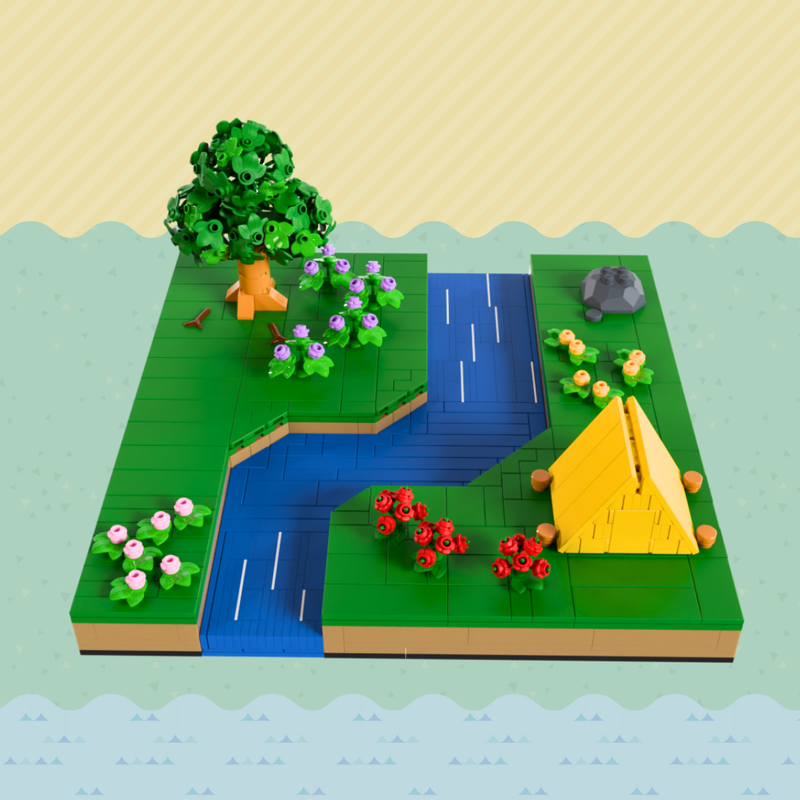LEGO MOC Player Tent and River by KraftyKoopa | Rebrickable - Build ...
