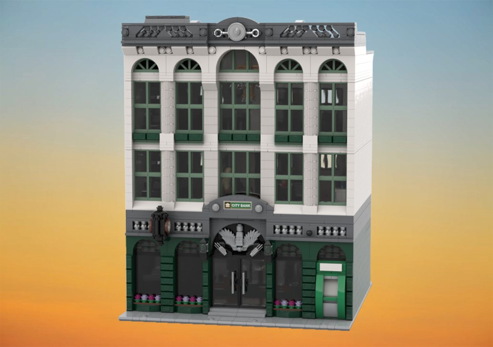 LEGO MOC-212957 City Bank by Jota Herr Bricks | Rebrickable - Build ...