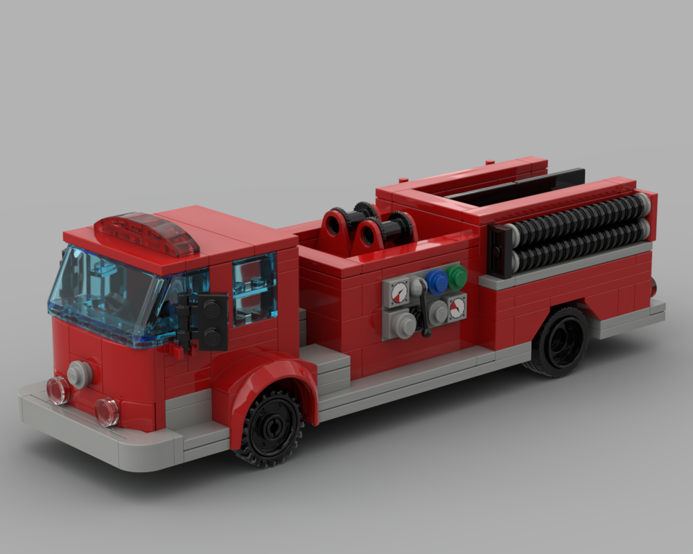 LEGO MOC 1971 Seagrave Fire Engine by leeggoo_Creator | Rebrickable - Build with LEGO