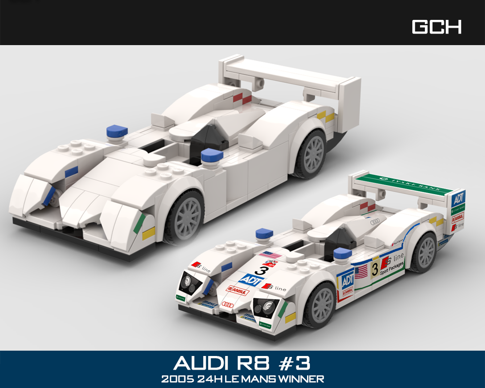 LEGO MOC Audi R8 #8 2005 Le Mans winner by GCh | Rebrickable - Build ...