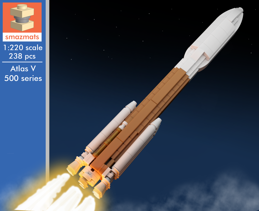 LEGO MOC Atlas V 500 series [1:220 scale] by smazmats | Rebrickable ...