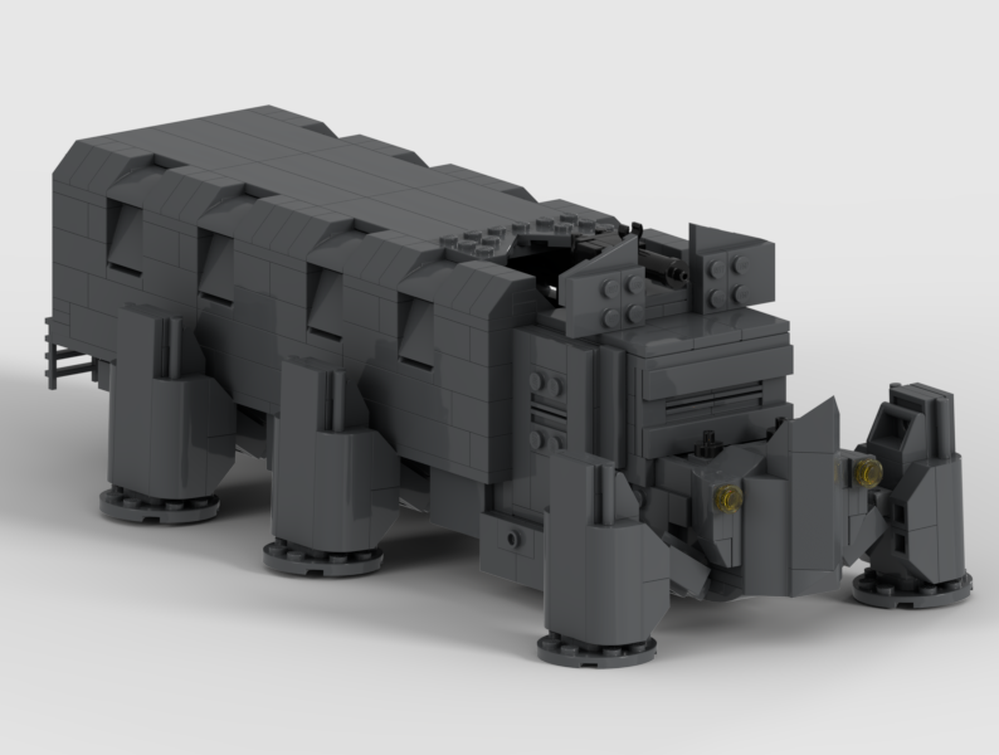 LEGO MOC Mutter Nashorn (mother rhino) troop transporter by Bangarang ...