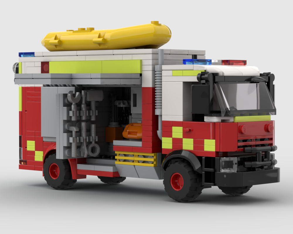 LEGO MOC Heavy Rescue Fire Truck by reggieranger | Rebrickable - Build with LEGO