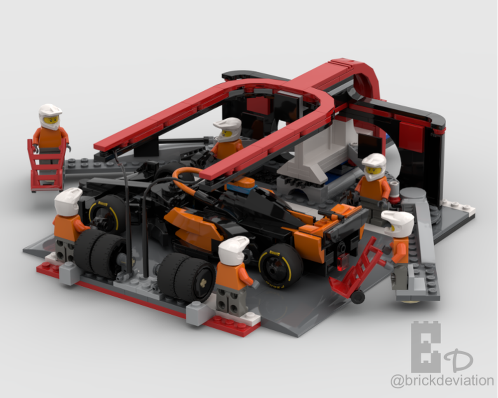 LEGO MOC-213136 8 Wide F1 Pit Stop & Pit Crew by Brick Deviation ...