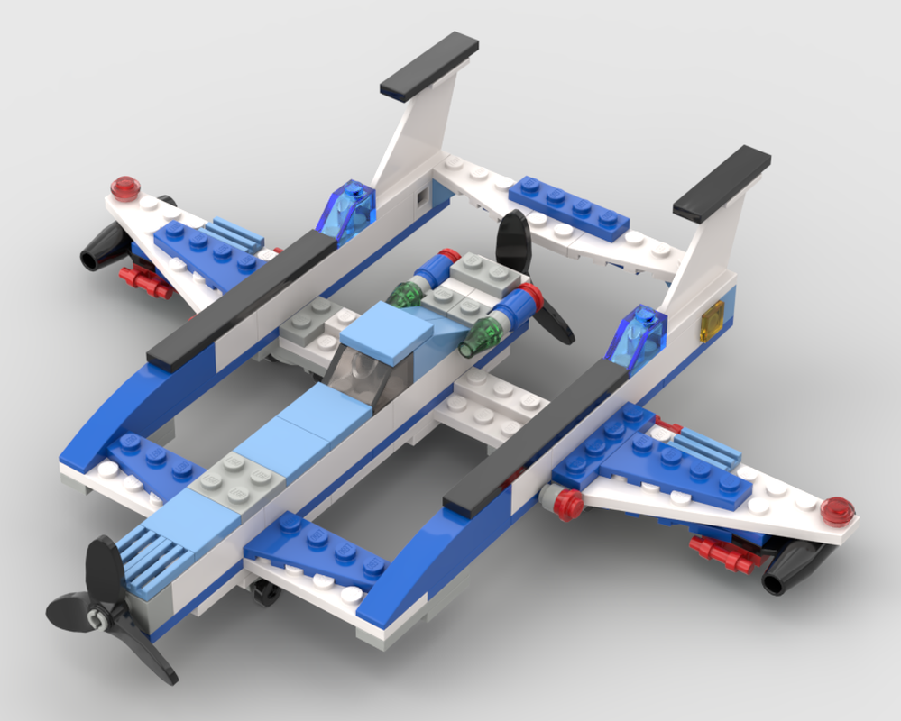 LEGO MOC 4098 Twin-Boom Aircraft by crazy8ron | Rebrickable - Build ...