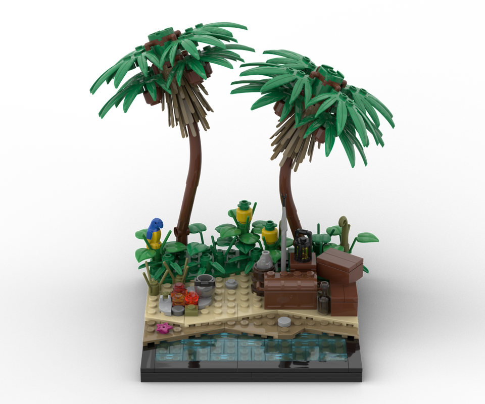 LEGO MOC A tropical island beach by TundO | Rebrickable - Build with LEGO