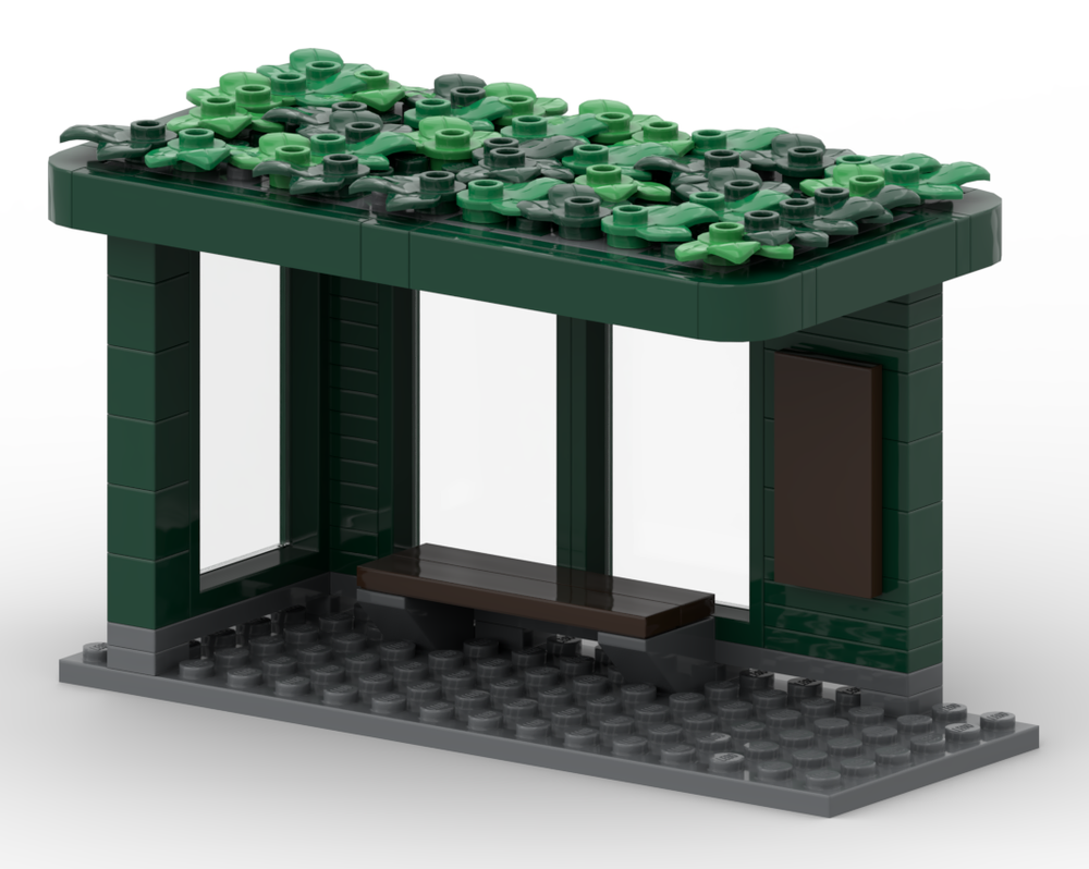 LEGO MOC Charming little bus stop with green roof by Olli7878 ...