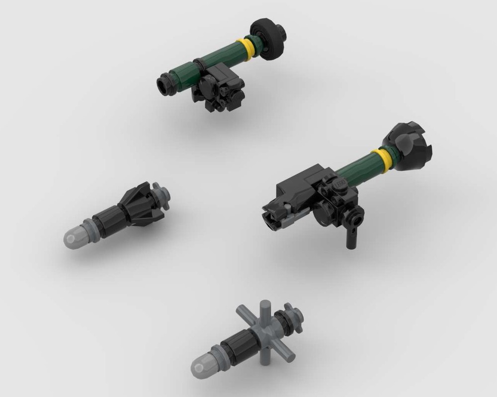 LEGO MOC ATGMs (Anti-Tank Guided Missiles) with and without stud ...