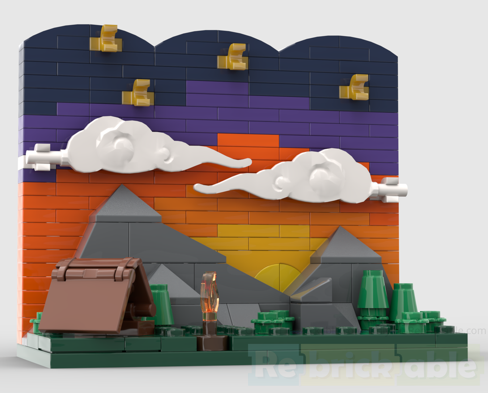 LEGO MOC-213272 Mountain sunset by thebricksandmagic | Rebrickable ...