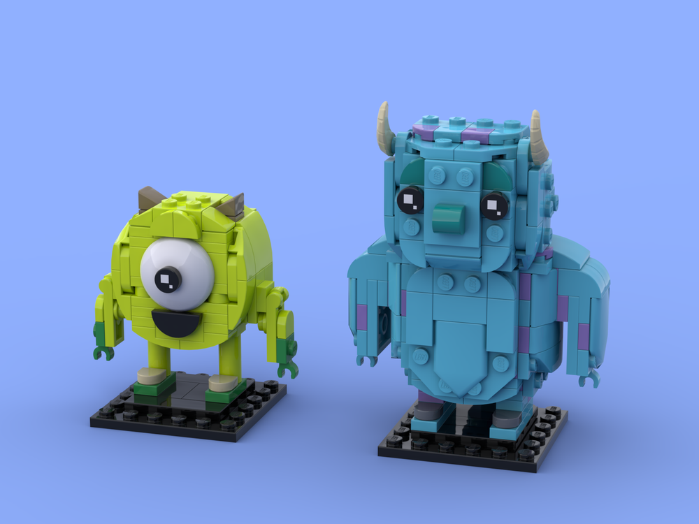 LEGO MOC Monsters, Inc.- Mike and Sulley Brickheadz by Penguins and ...
