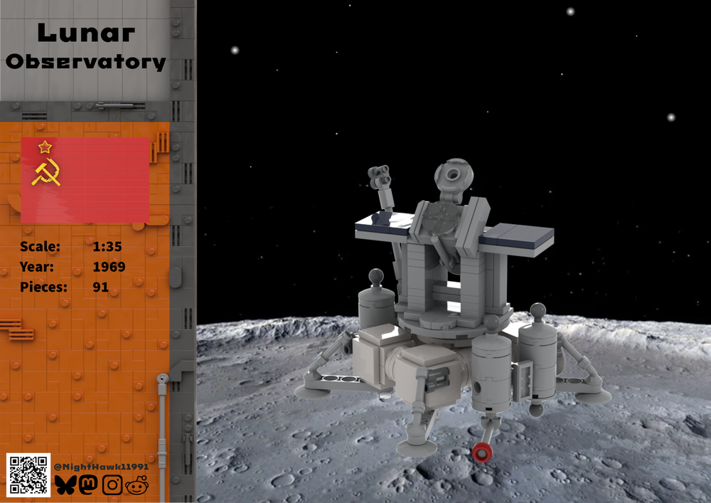 LEGO MOC E-8 Based Lunar Observatory (1:35) by NightHawk11991 ...