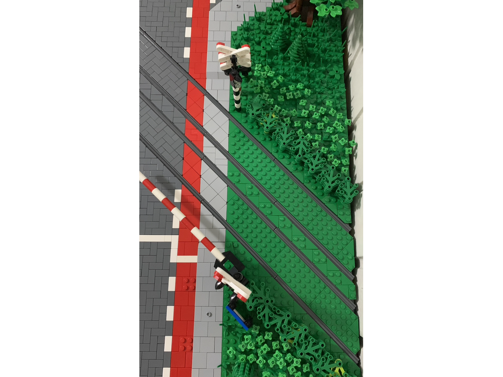 LEGO MOC-213481 Diagonal tram/track with road, bicycle paths, sidewalks ...