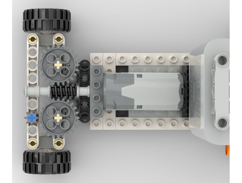 LEGO MOC Simple RC Car - Steering With Gear Worm Screw V1.0 by ...