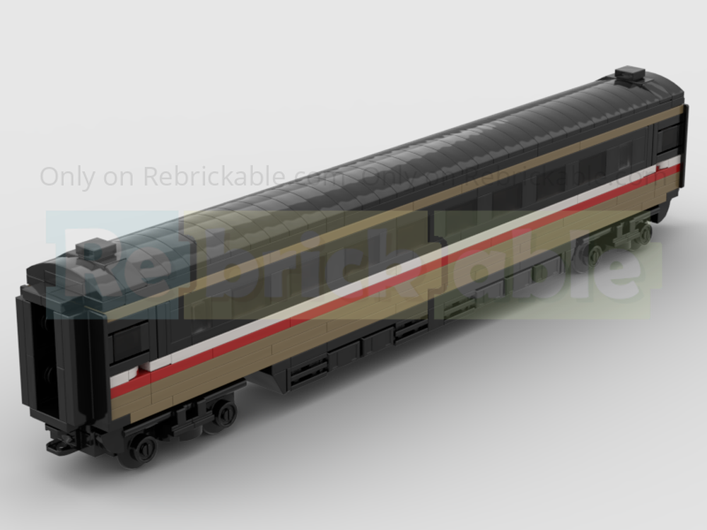 LEGO MOC 4-Wide BR MK3 TSO Carriage In Intercity Livery - Can Also Be ...