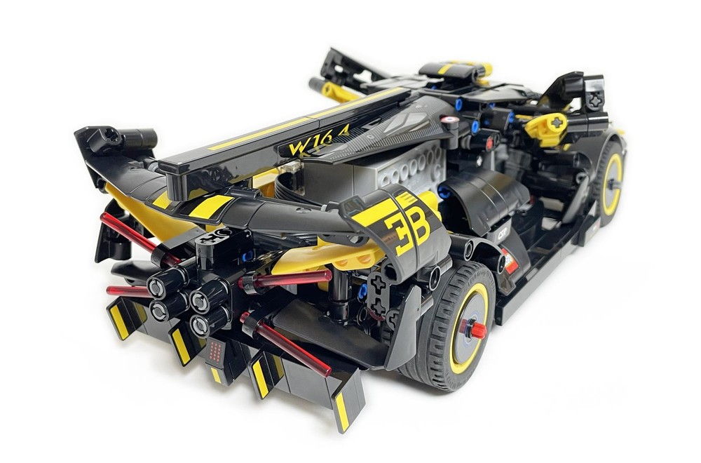 Lego Moc 42151 Bugatti Bolide Rc Mod For Powered Up Mortors By Otrans Rebrickable Build With