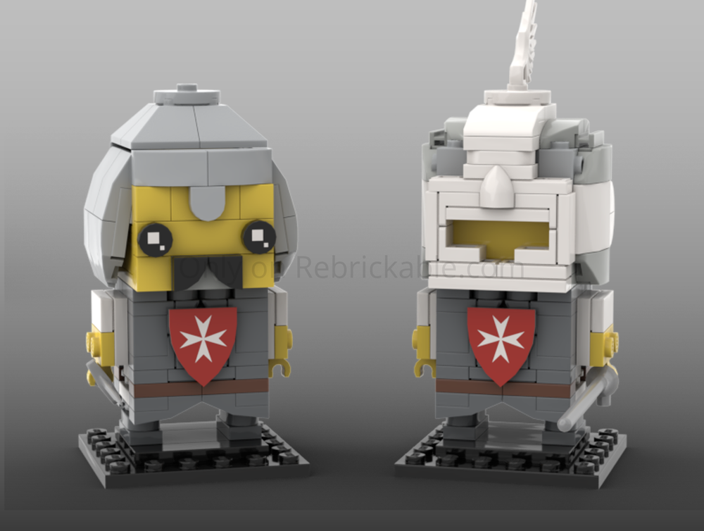 LEGO MOC White yellow castle knights brickheadz by raguidel ...