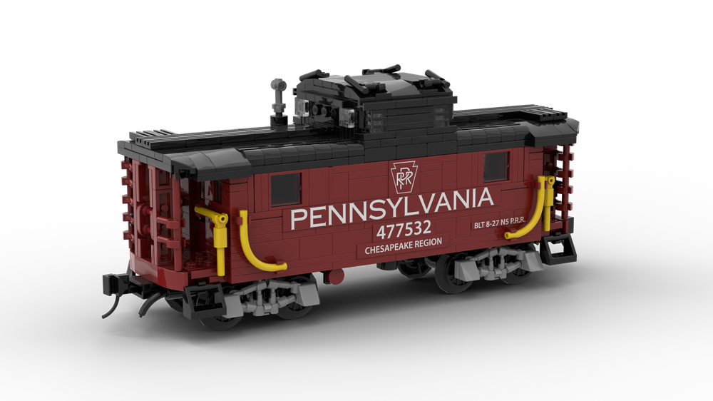 LEGO MOC PRR N5B Caboose by Yellow.LXF | Rebrickable - Build with LEGO