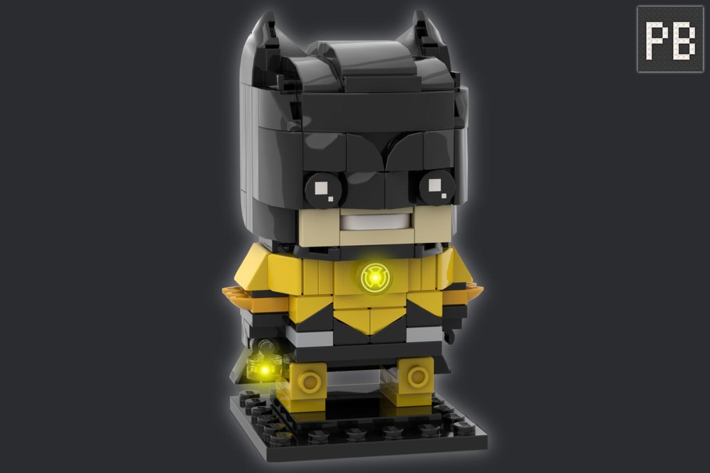 LEGO MOC-213733 Yellow Lantern Bat-Man Brickheadz by PsychicBriks ...