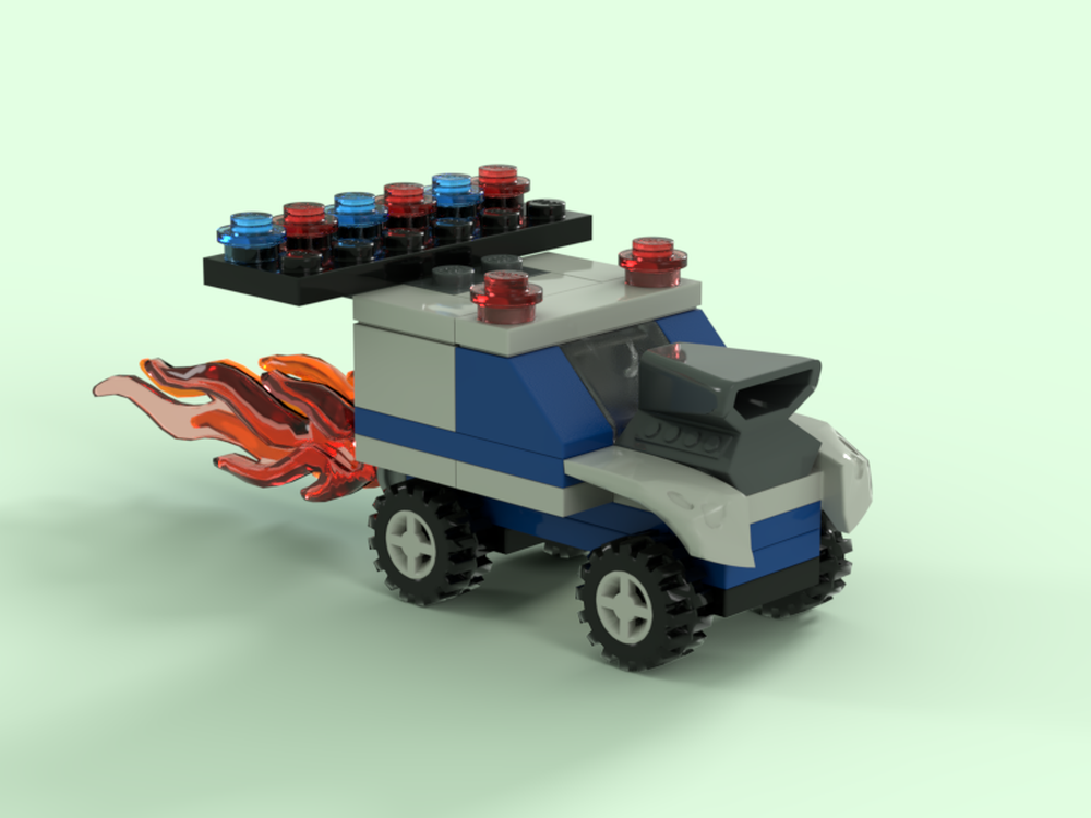 LEGO MOC Small police race car by Autozout | Rebrickable - Build with LEGO