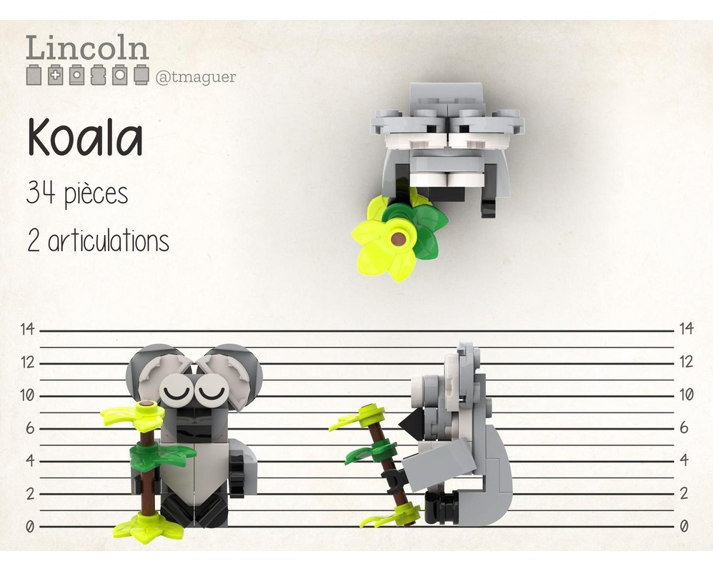 LEGO MOC Australian Animal - Koala by LincolnSixBricks | Rebrickable ...